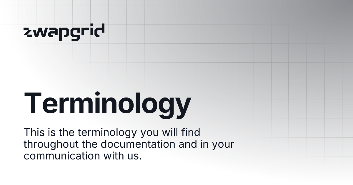 Terminology | API.1 Documentation
